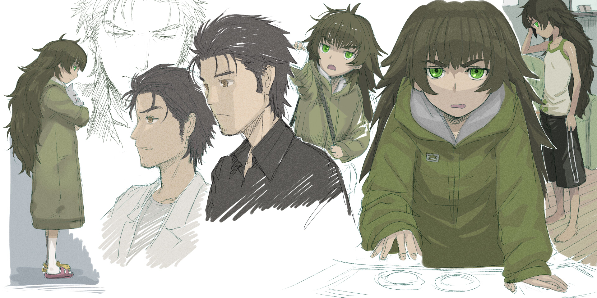 menomorute, hiyajou maho, okabe rintarou, okabe rintarou (beta ...