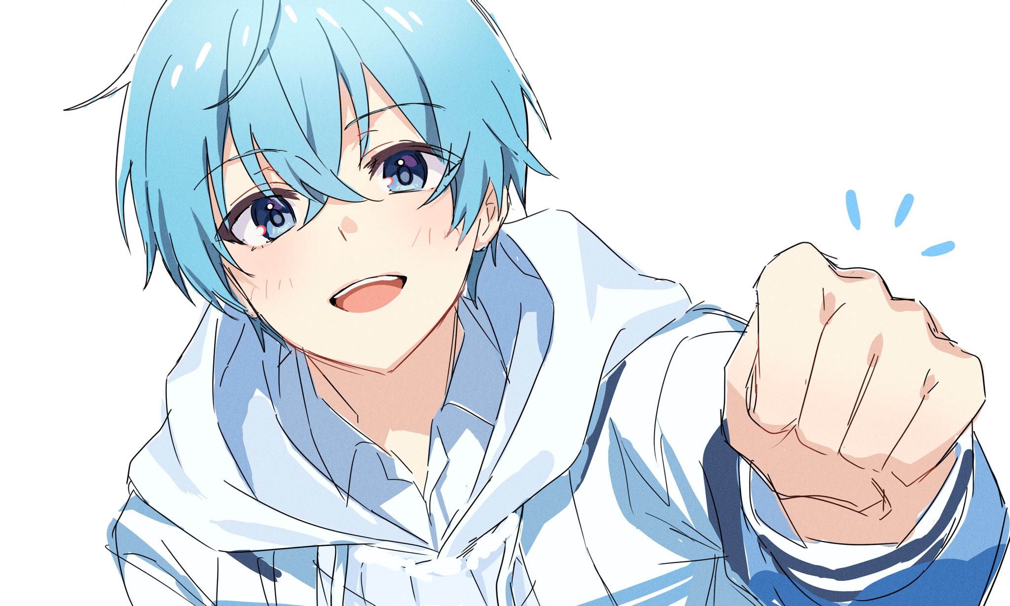 colon (stpri), strawberry prince, highres, 1boy, 9 v4ni, blue eyes ...