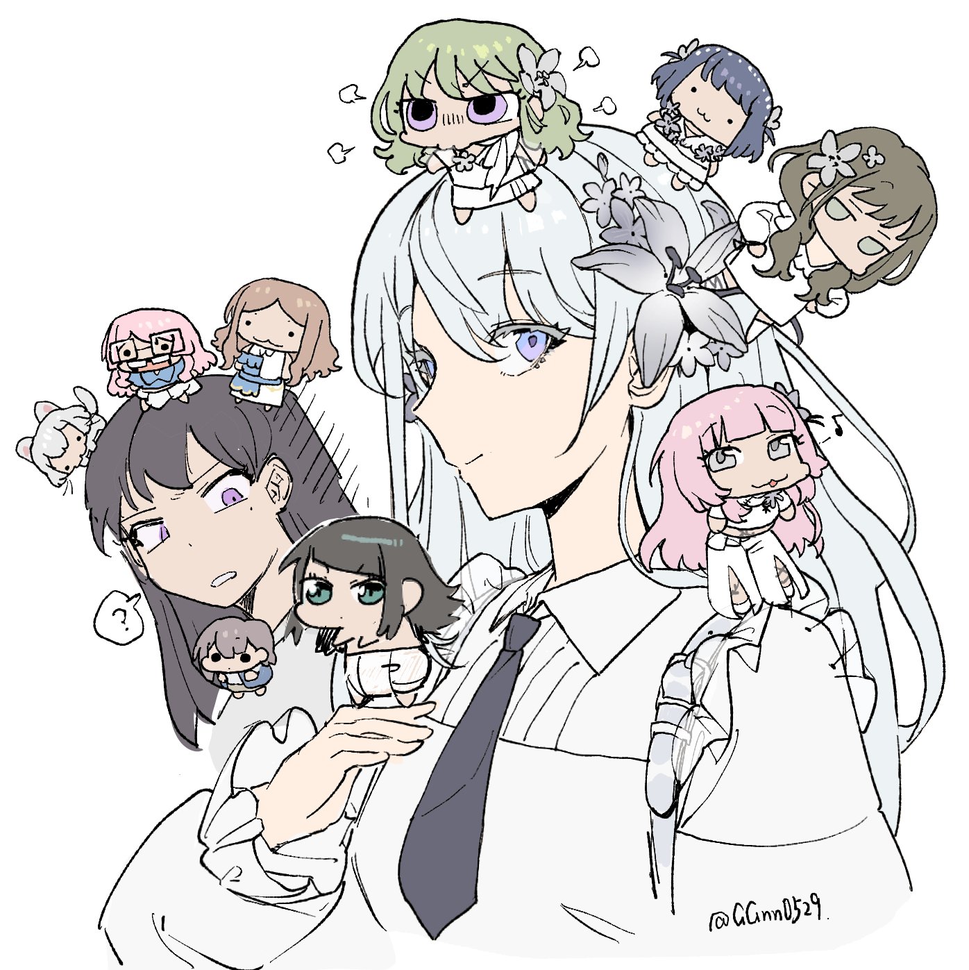 guagua977, chihaya anon, kaname raana, nagasaki soyo, shiina taki ...