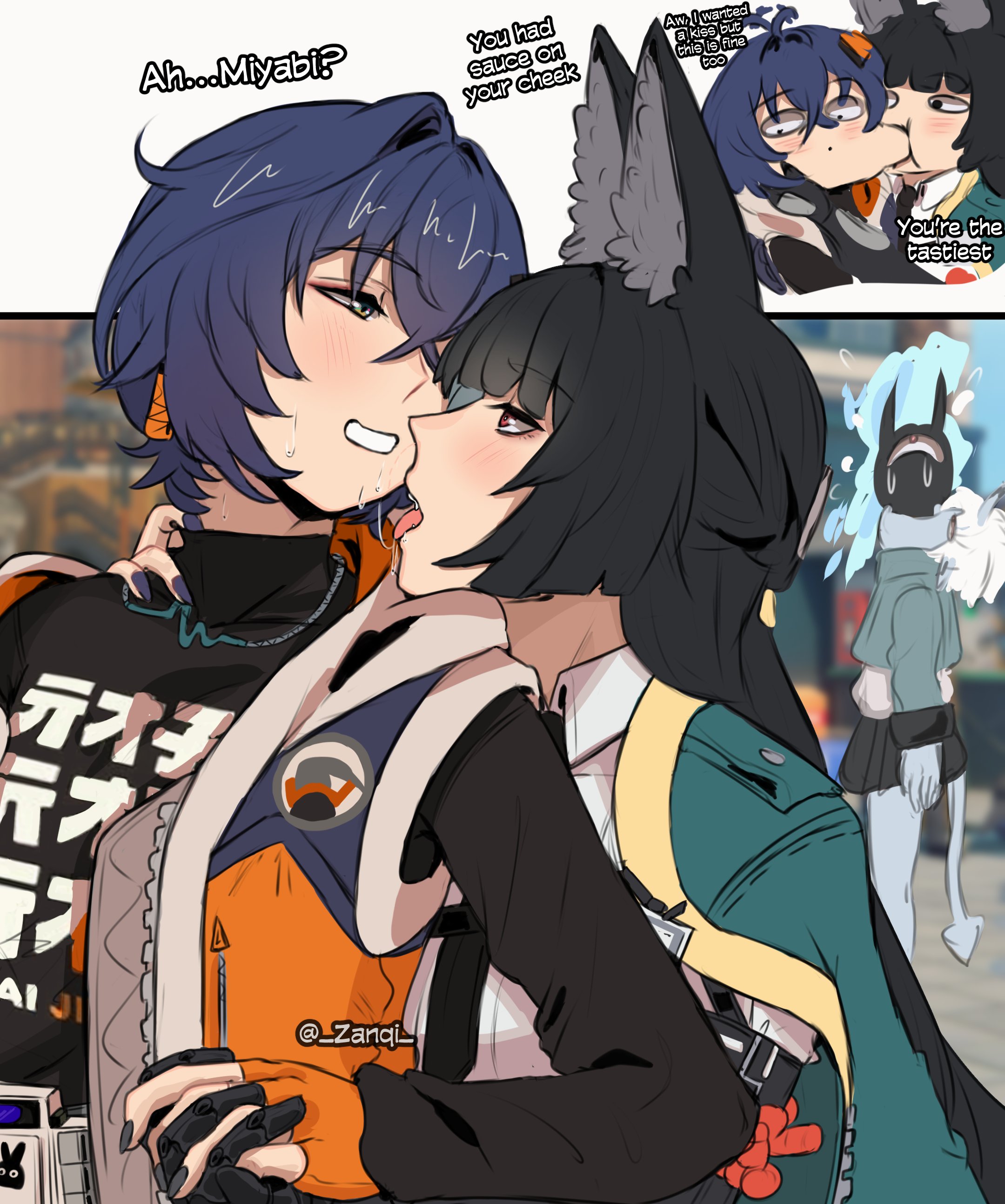 zanqi, belle (zenless zone zero), hoshimi miyabi, soukaku (zenless zone ...