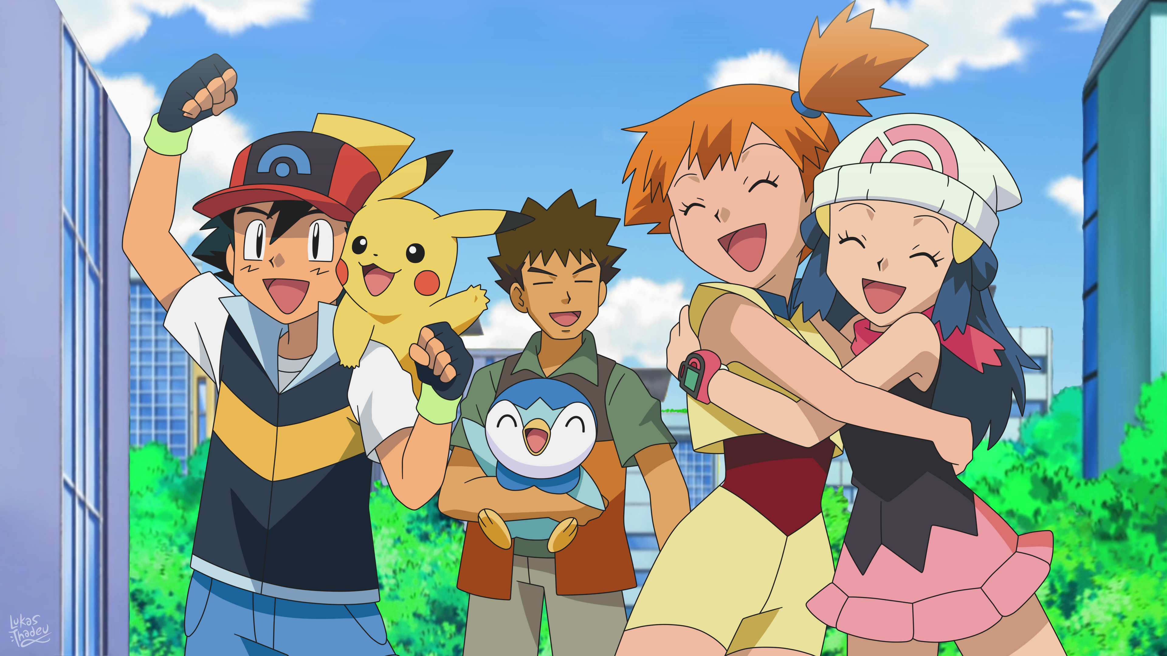 lukas thadeu, ash ketchum, brock (pokemon), dawn (pokemon), misty ...