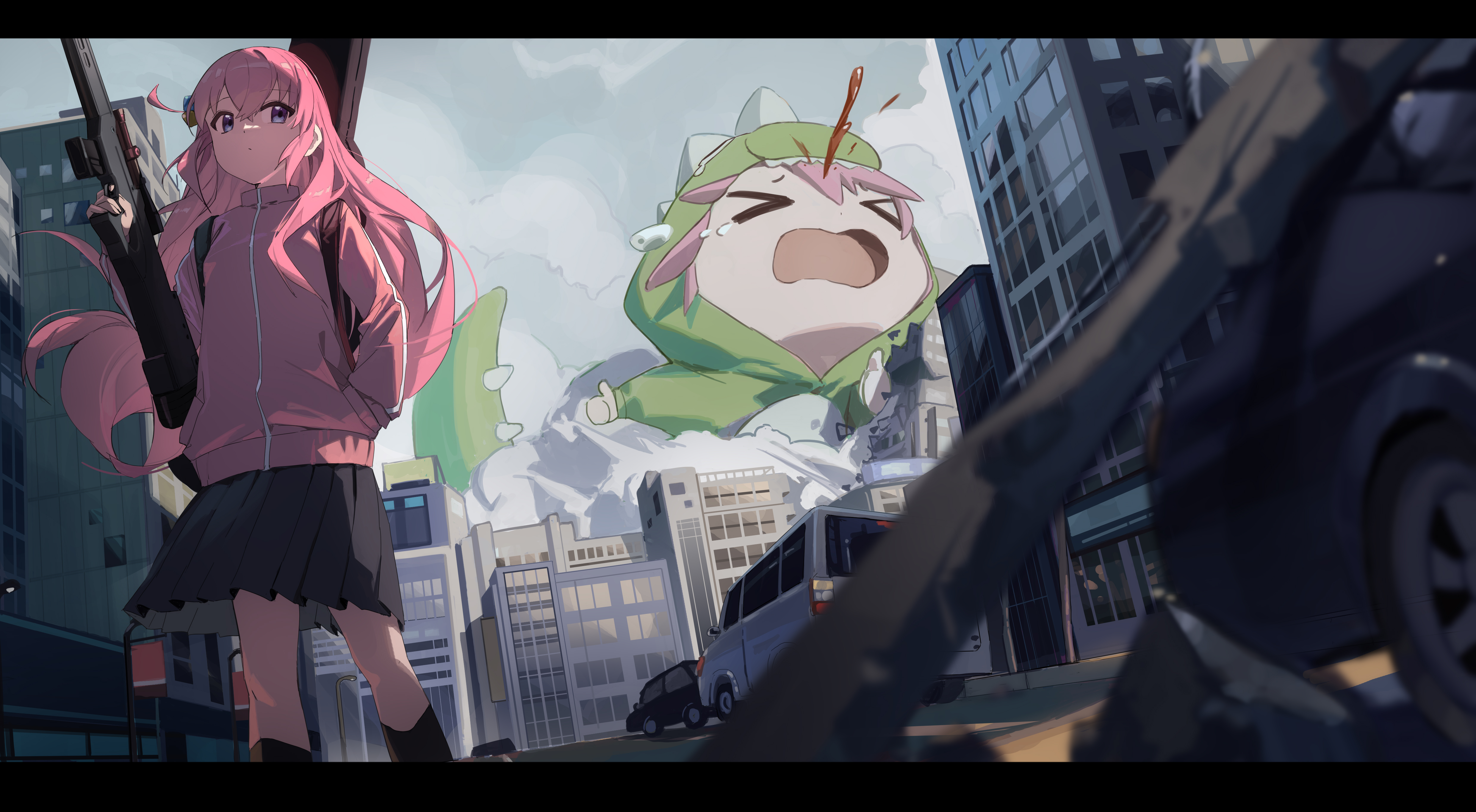 hokushuu, gotoh hitori, bocchi the rock!, absurdres, chinese commentary ...