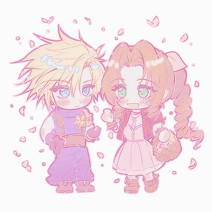 neveromance, aerith gainsborough, cloud strife, final fantasy, final ...