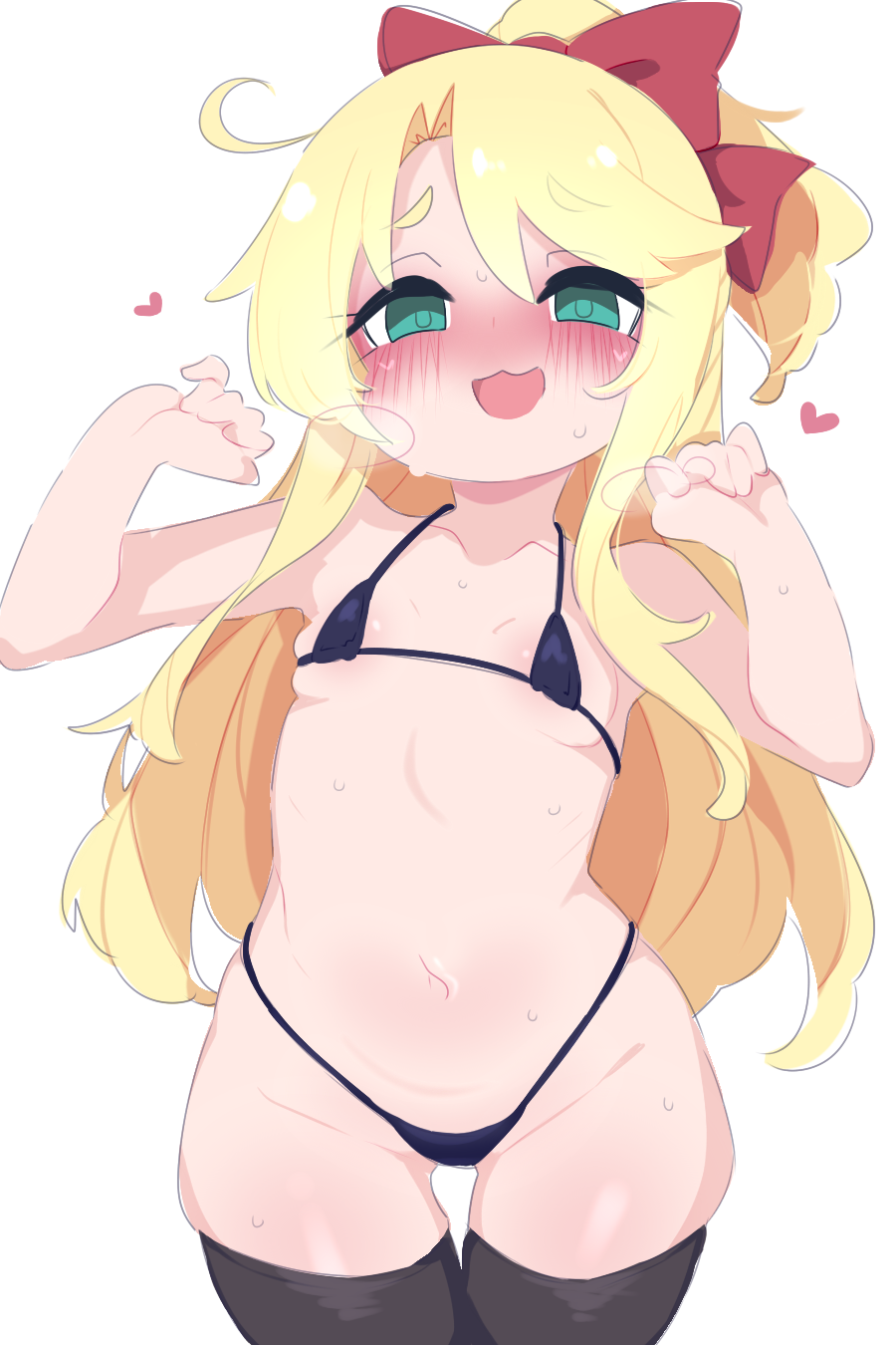 kukuchi581, himesaka noa, watashi ni tenshi ga maiorita!, highres, 1girl, :3, bikini, black ...