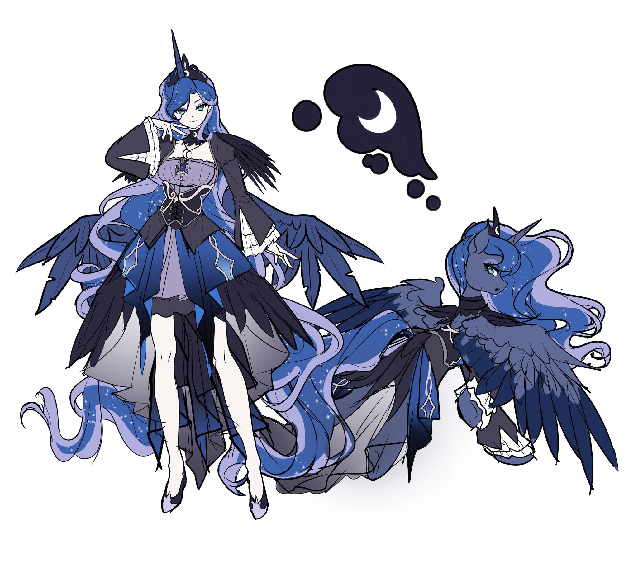 alus (aluslikefafa), princess luna, my little pony, my little pony ...