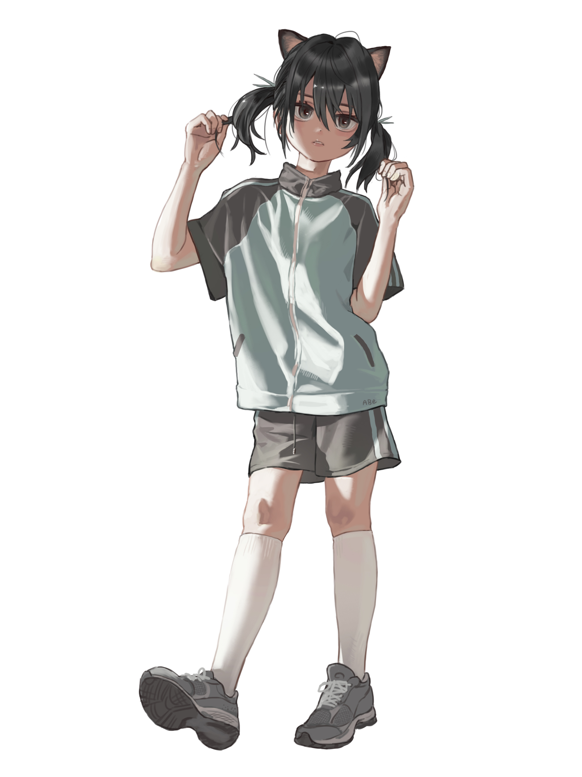 original, absurdres, commentary request, highres, 1girl, ahoge, animal ...