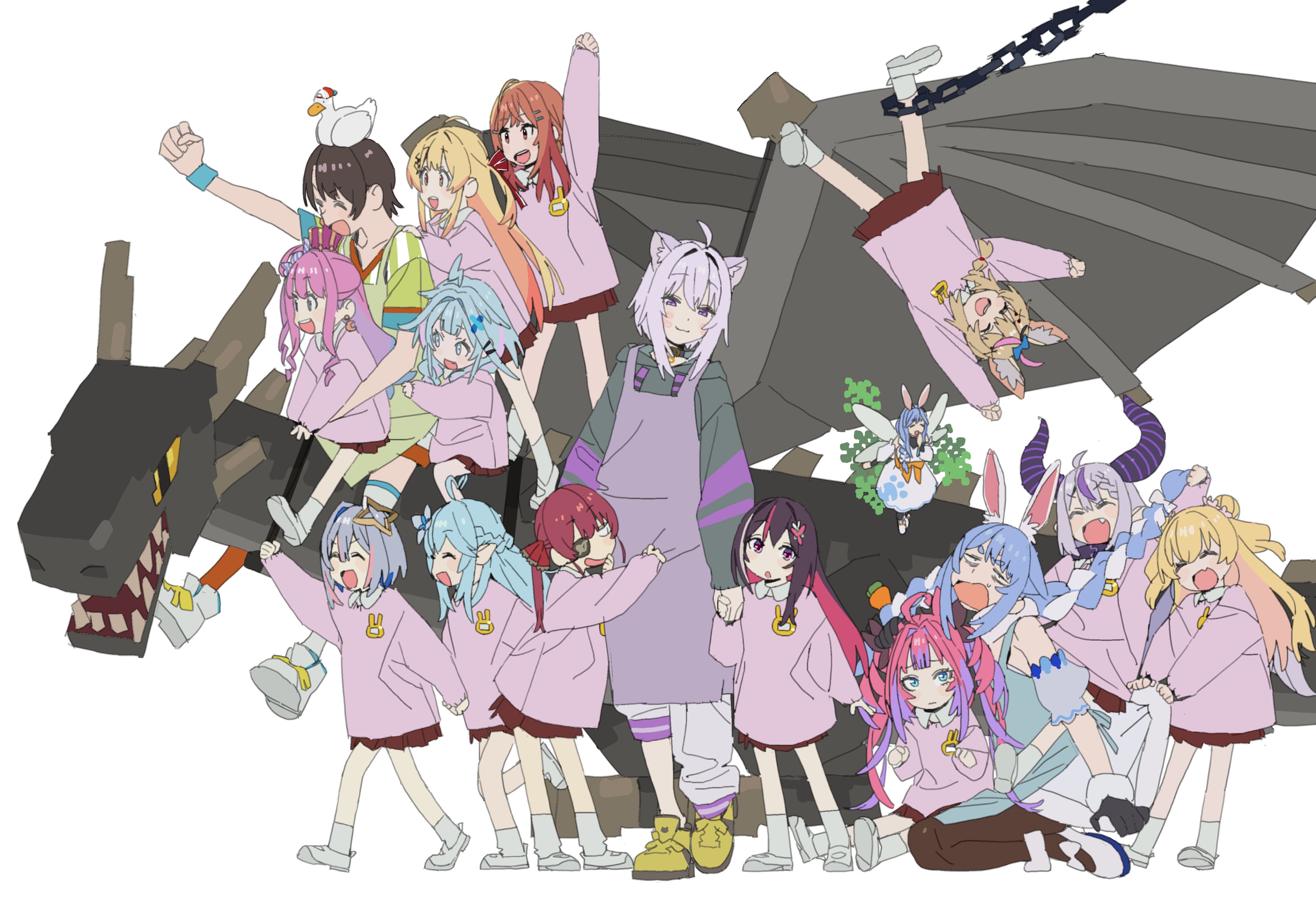 imamura ryou, amane kanata, azki (hololive), himemori luna, houshou ...