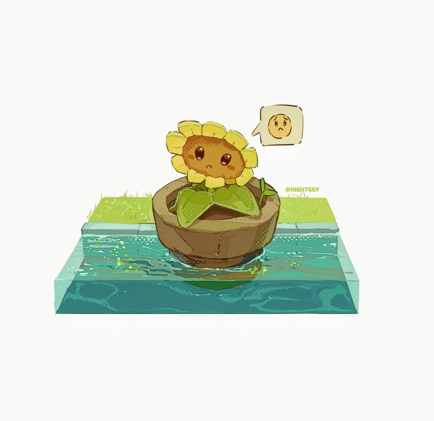 hightguy, flower pot (plants vs. zombies), sunflower (plants vs ...