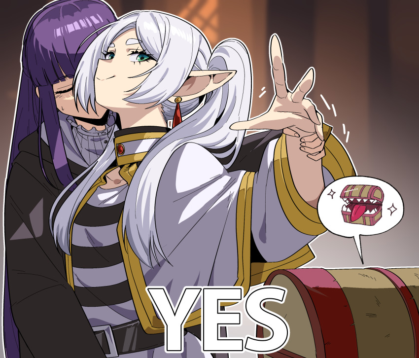 gamjasssak, fern (sousou no frieren), frieren, mimic chest, sousou no ...