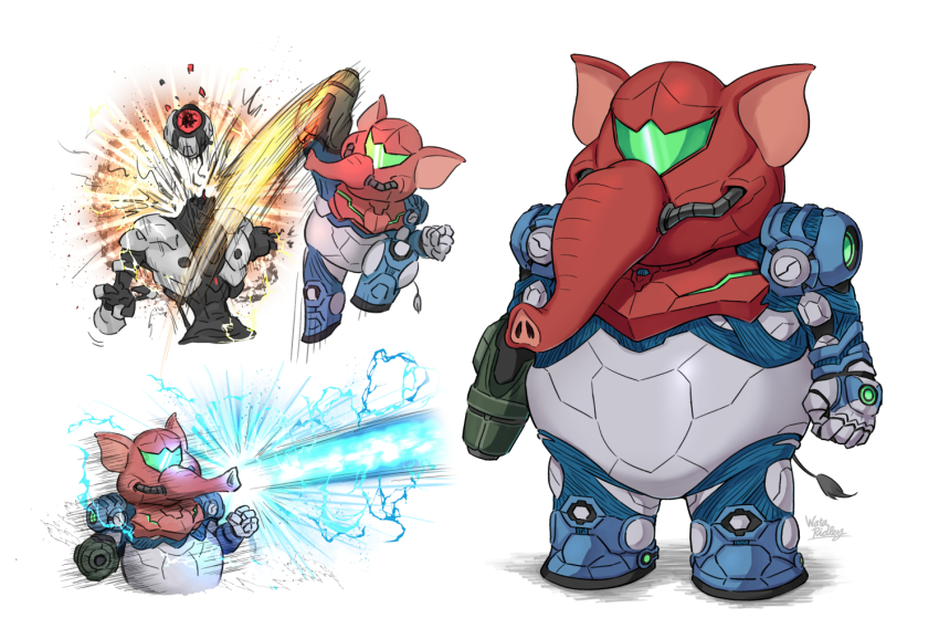 wakaba (wata ridley), e.m.m.i. (metroid), samus aran, mario (series ...