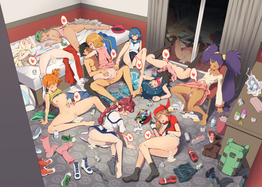 toiro gawon, ash ketchum, chloe (pokemon), dawn (pokemon), iris (pokemon), lana (pokemon ...