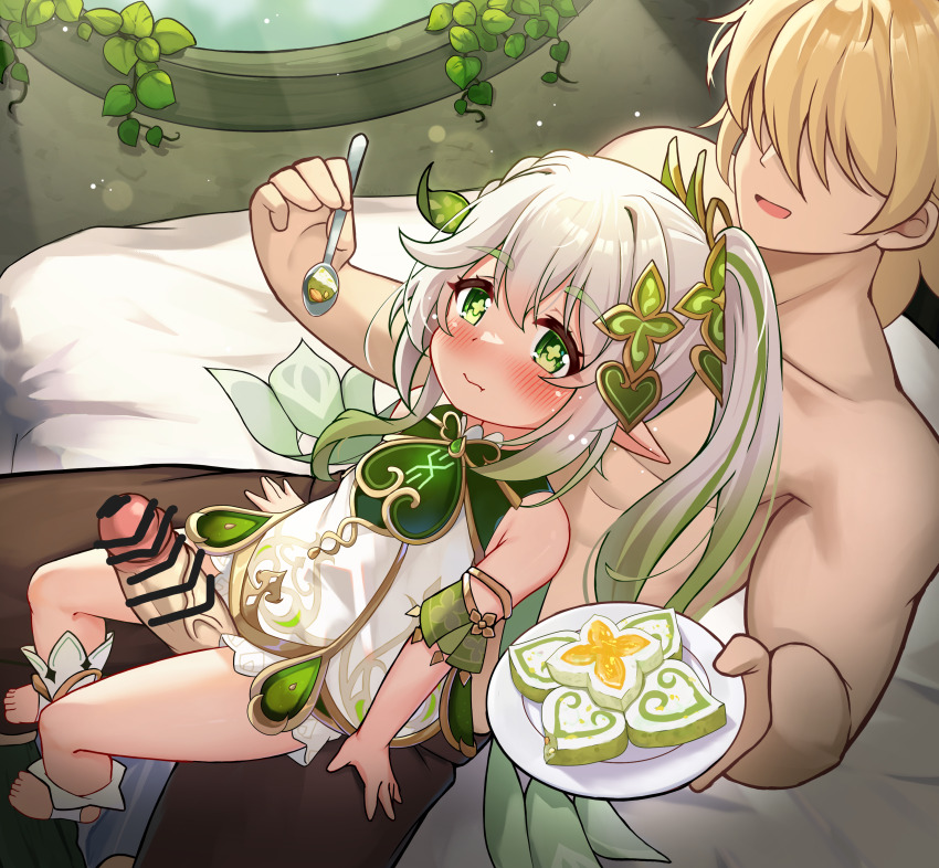 luxuriou s, aether (genshin impact), nahida (genshin impact), genshin impact, absurdres, highres ...