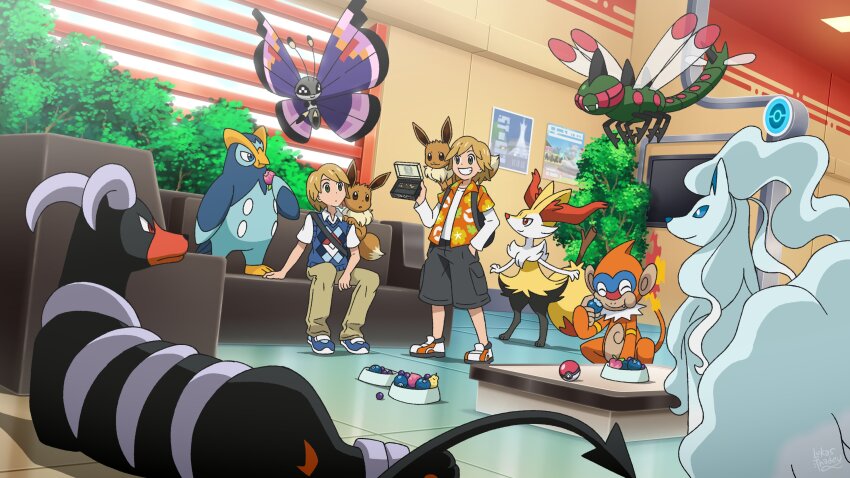 lukas thadeu, alolan ninetales, braixen, eevee, houndoom, monferno ...