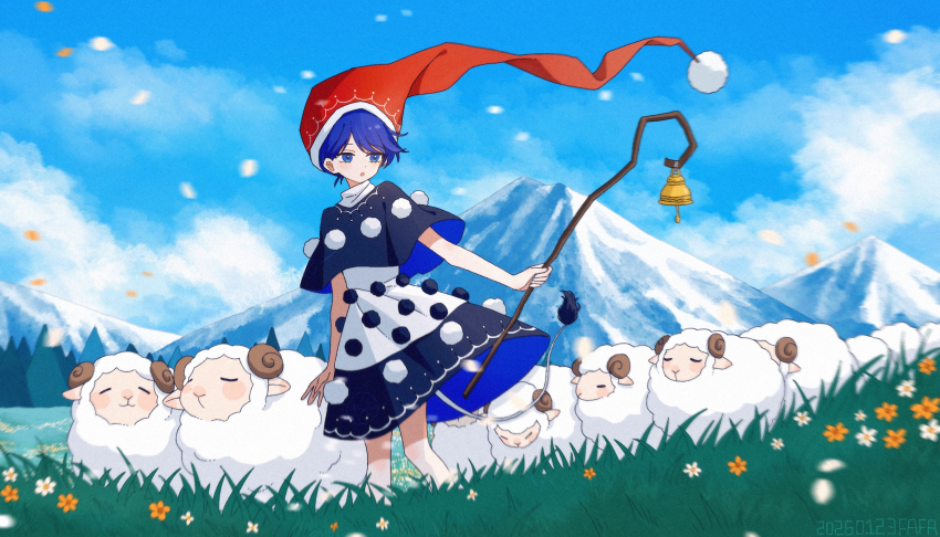 fafa, doremy sweet, touhou, commentary request, highres, 1girl, black ...