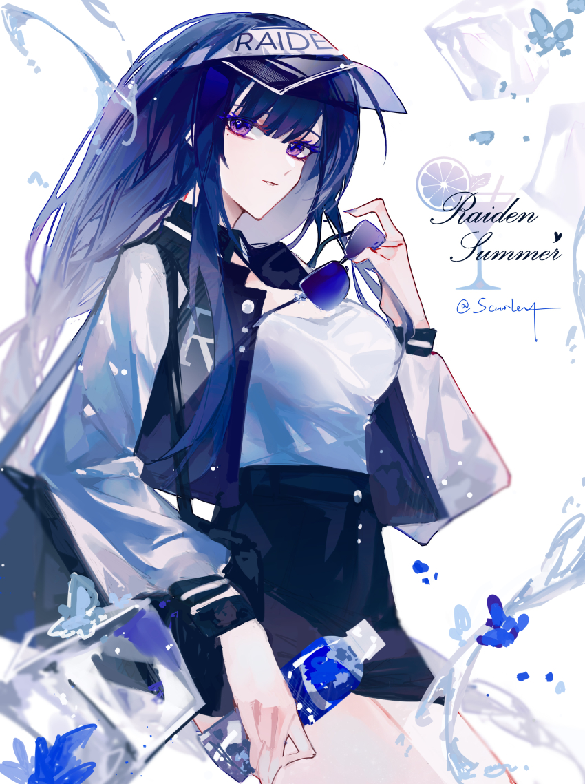 scarlett (artist), raiden shogun, genshin impact, absurdres, commentary ...